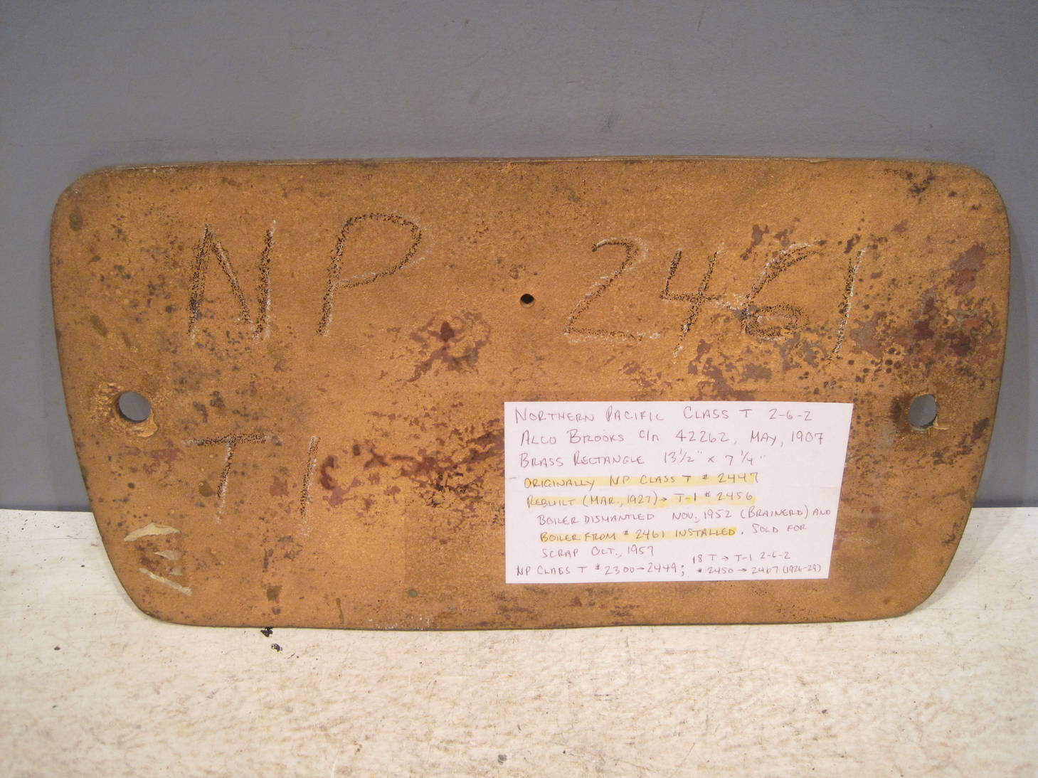 Locomotive builders plates